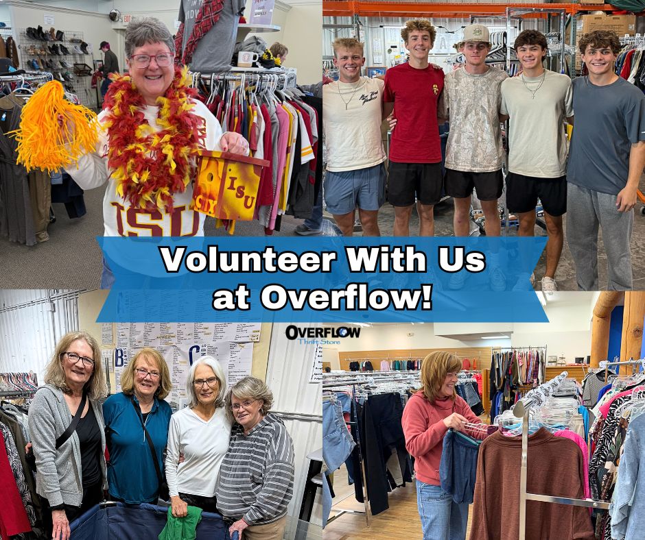Volunteer at Overflow Thrift Store- Ames Community